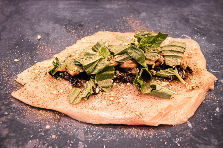 Poached Sun-Dried Chicken Roulades - A Pinch of Salt Lake