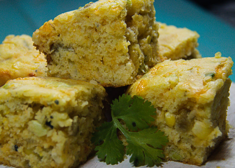 Hatch Chile Cornbread - A Pinch of Salt Lake