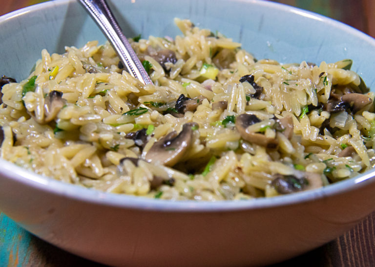Mushroom Orzo Pilaf - A Pinch of Salt Lake