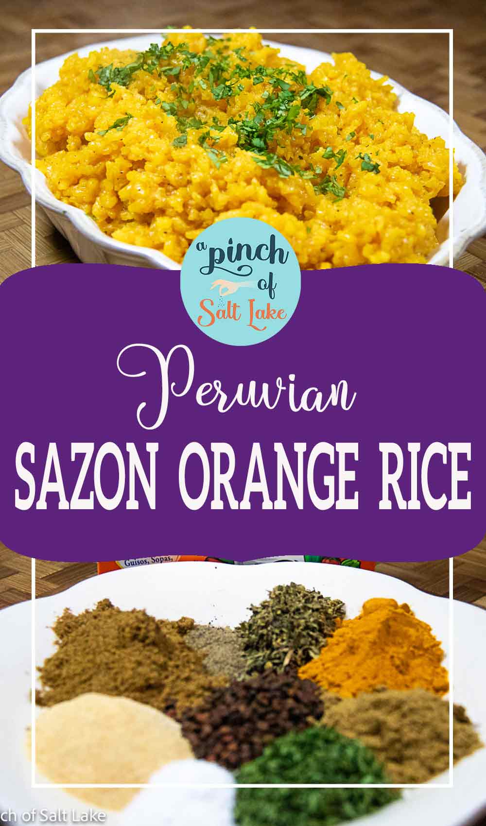 Peruvian Sazon Rice - A Pinch of Salt Lake