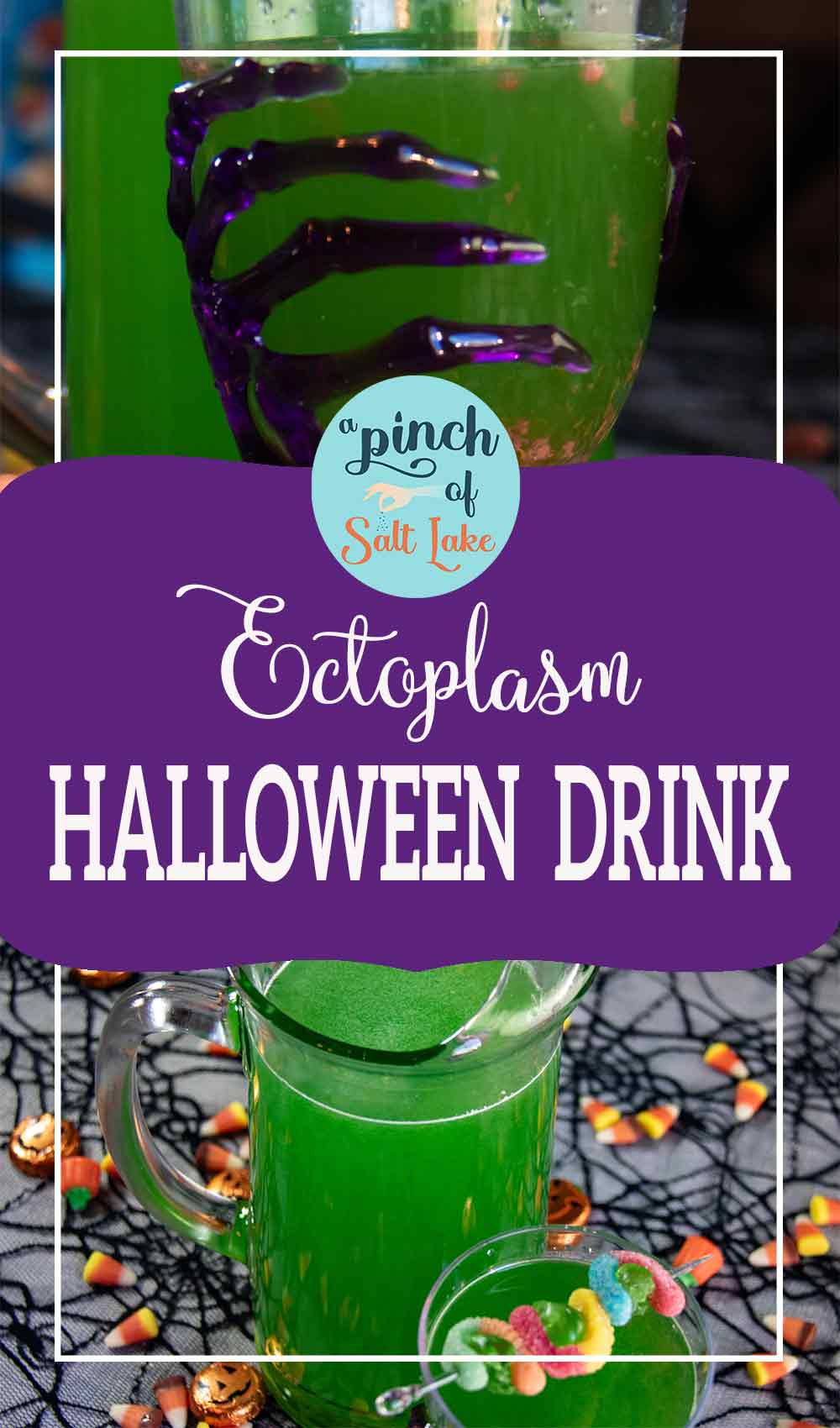 Ectoplasm Halloween Drink - A Pinch of Salt Lake